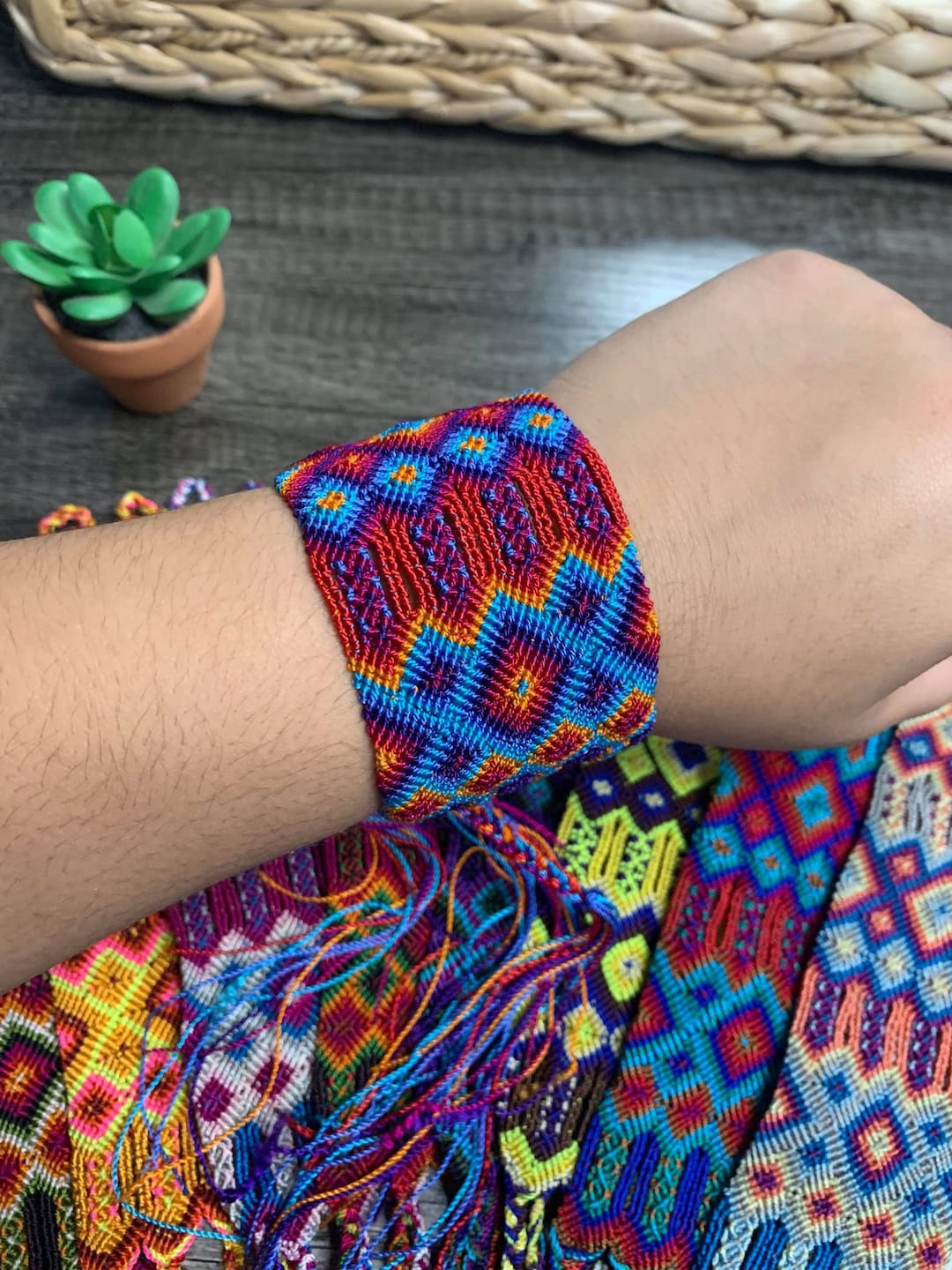 Mexican Handwoven Cuff Friendship Bracelet - Artisan Made Friendship ...