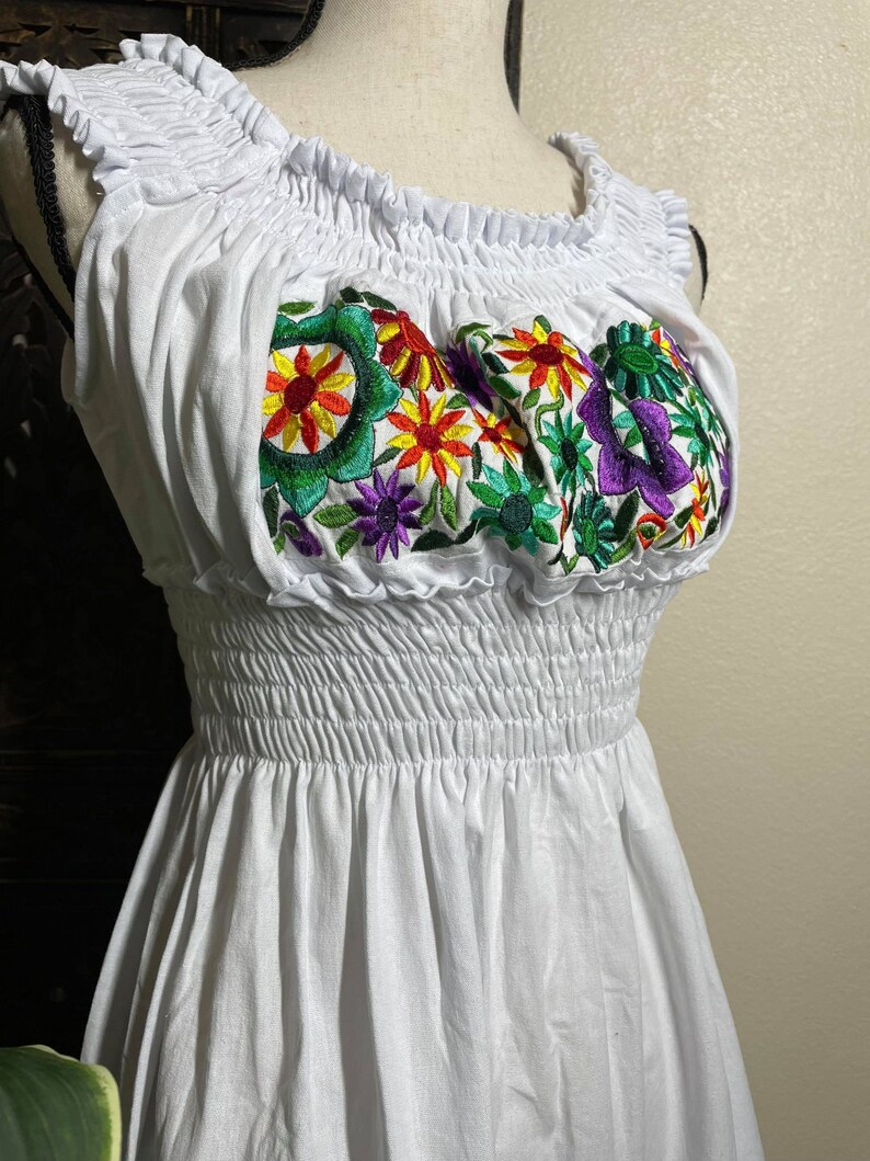 Beautiful Embroidered Sun Dress Artisanal Embroidered Summer - Etsy