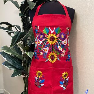 RED Special & Beautiful Embroidered Edition Aprons - Artisan Made ...