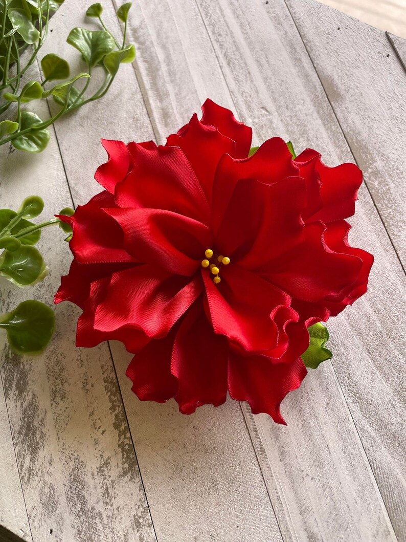 Handmade Beautiful Ribbon Flower - Artisanal Fabric - Artisan Made ...