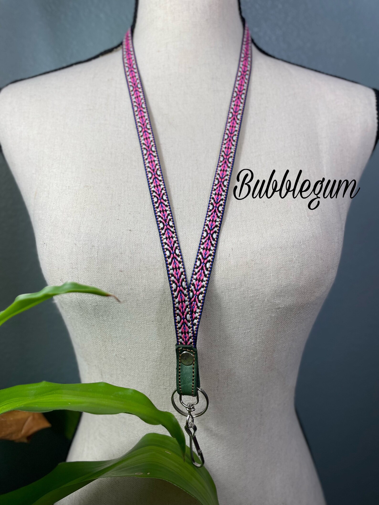Handmade Thin Geoprint Embroidered Lanyard - Mexican Lanyard ...