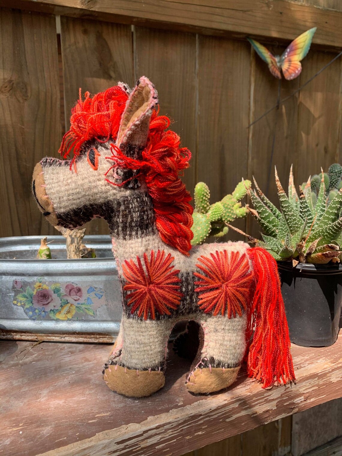 Hand Embroidered Artisanal Stuffed Animals Handmade Stuffed | Etsy