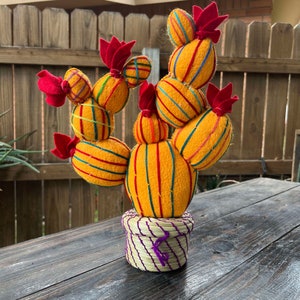 Mexican Embroidered Cactus Decoration Party Centerpiece Woven Basket ...