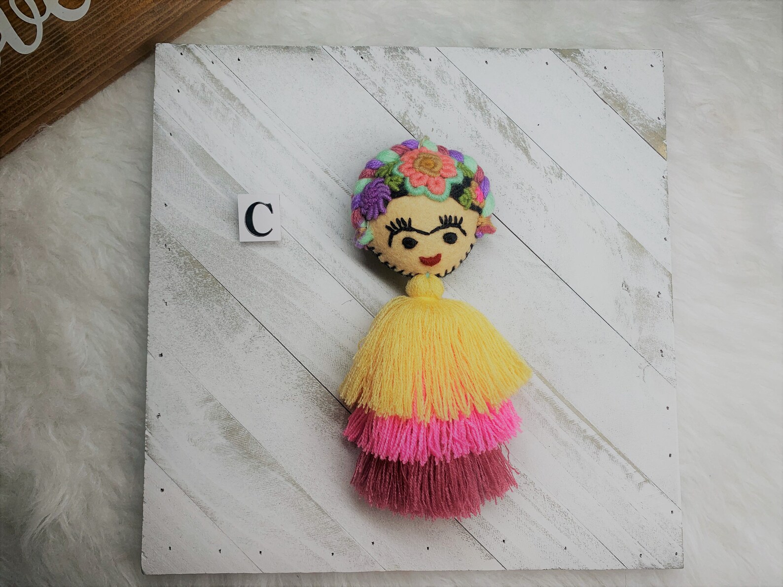 Artisanal Frida Tassel Charm - Handmade Tassel Charm - Car Decor - Etsy