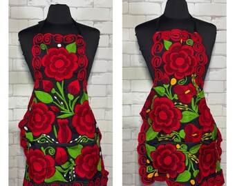 Beautiful Chiapas Embroidered Aprons Artisanal Aprons - Etsy