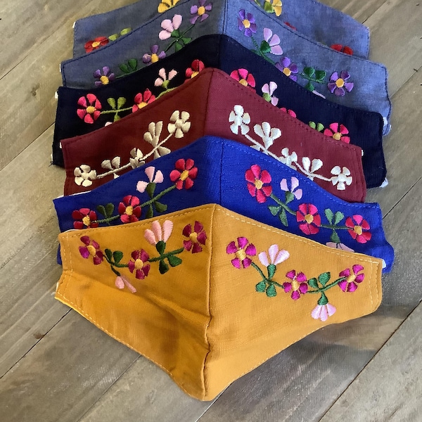 Embroidered Mask - Etsy