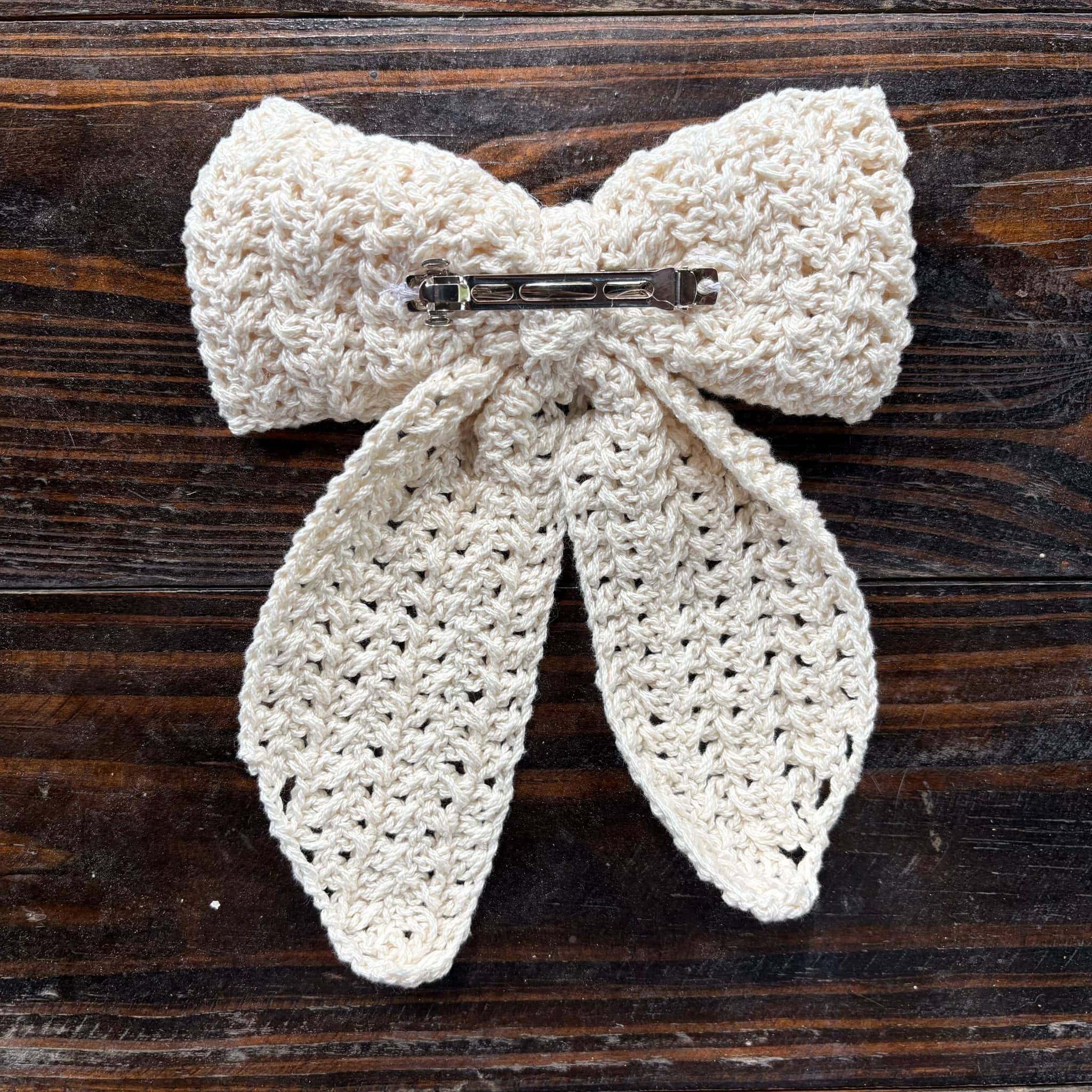 Crochet Hair Bow- Hair Bow, Coquette Bow, Coquette Aesthetic, Handmade ...