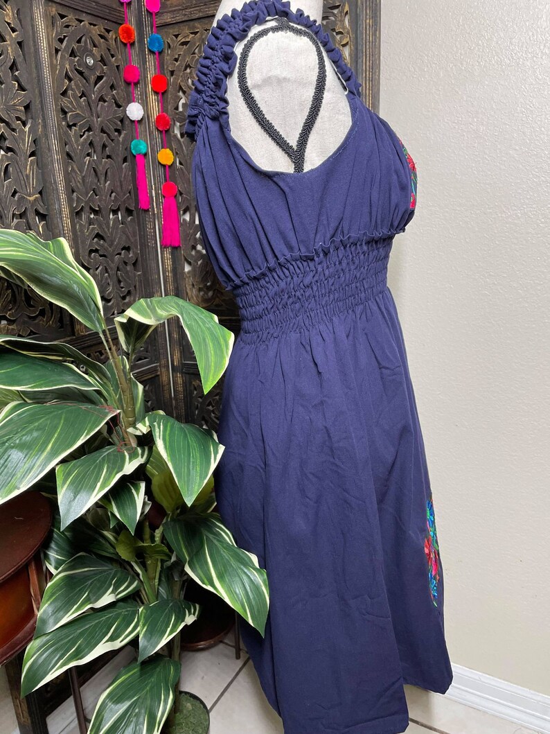 Beautiful Embroidered Sun Dress Artisanal Embroidered Summer - Etsy