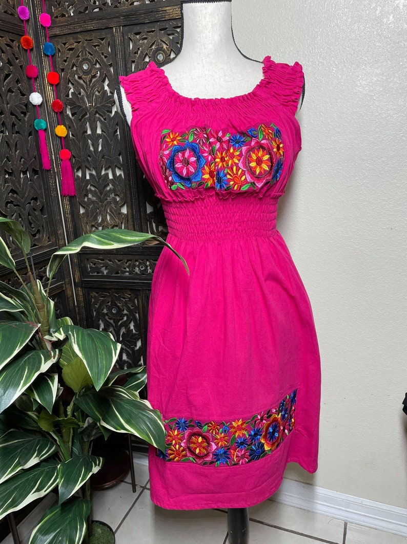 Beautiful Embroidered Sun Dress Artisanal Embroidered Summer - Etsy