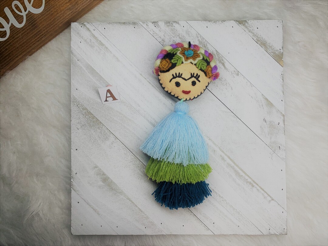 Artisanal Frida Tassel Charm - Handmade Tassel Charm - Car Decor - Etsy