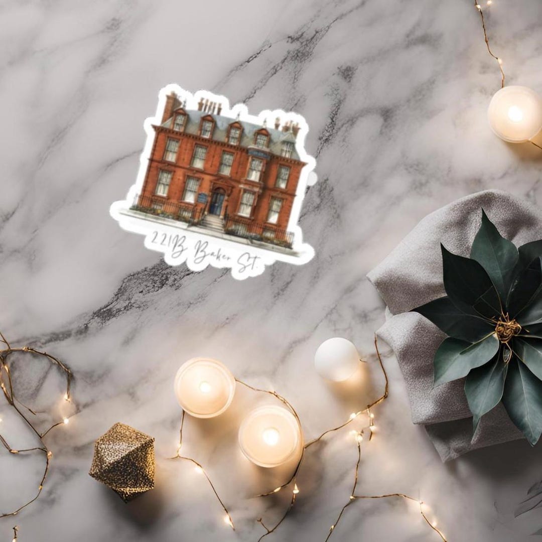 Sherlock Holmes Kiss- Cut Stickers, Literary Sticker, 221B Baker St ...