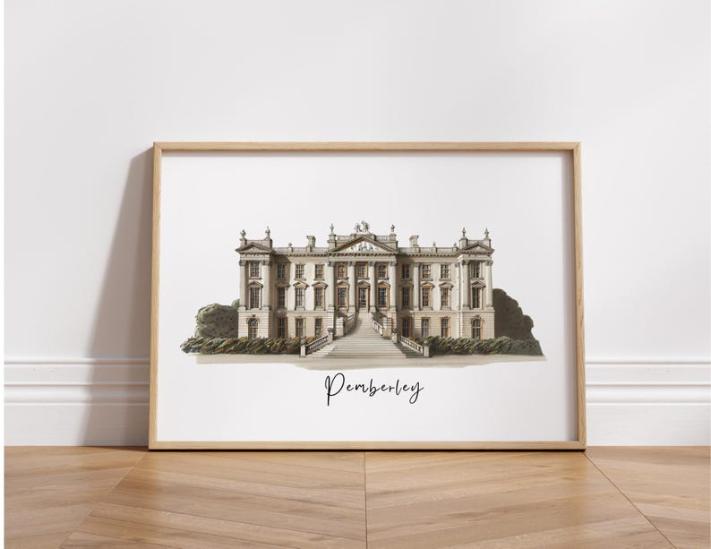 Digital Download - Pemberley Landscape Digital Drawing From Pride and ...