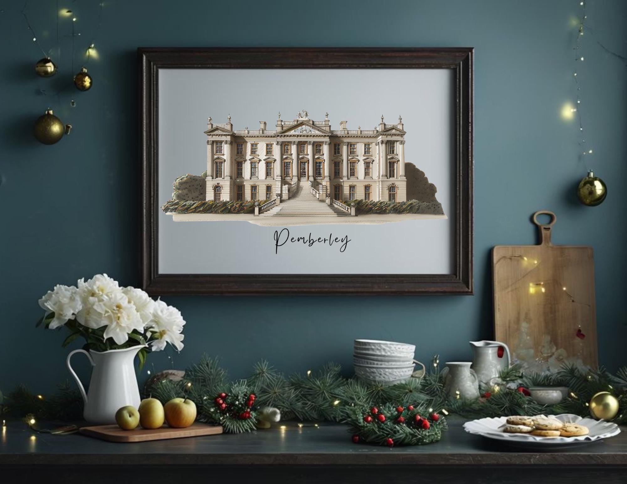 Digital Download - Pemberley Landscape Digital Drawing From Pride and ...