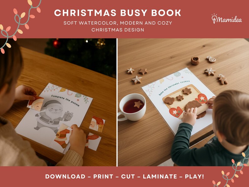 Christmas Busy Book – Winter Quiet Book for Toddlers | Montessori ...