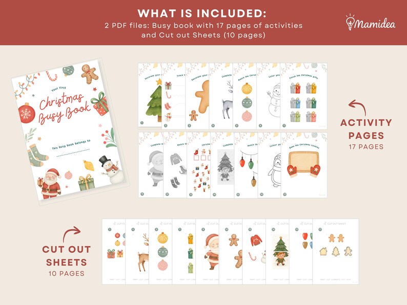 Christmas Busy Book – Winter Quiet Book for Toddlers | Montessori ...