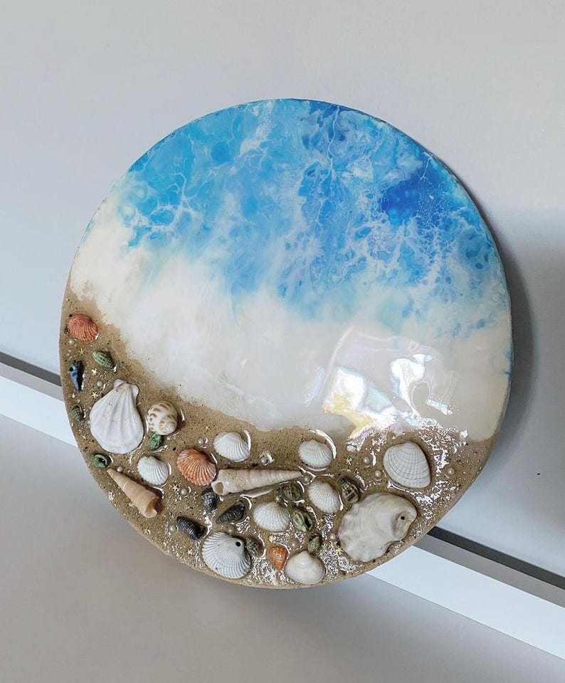 Ocean Theme Resin Wall Art - Etsy