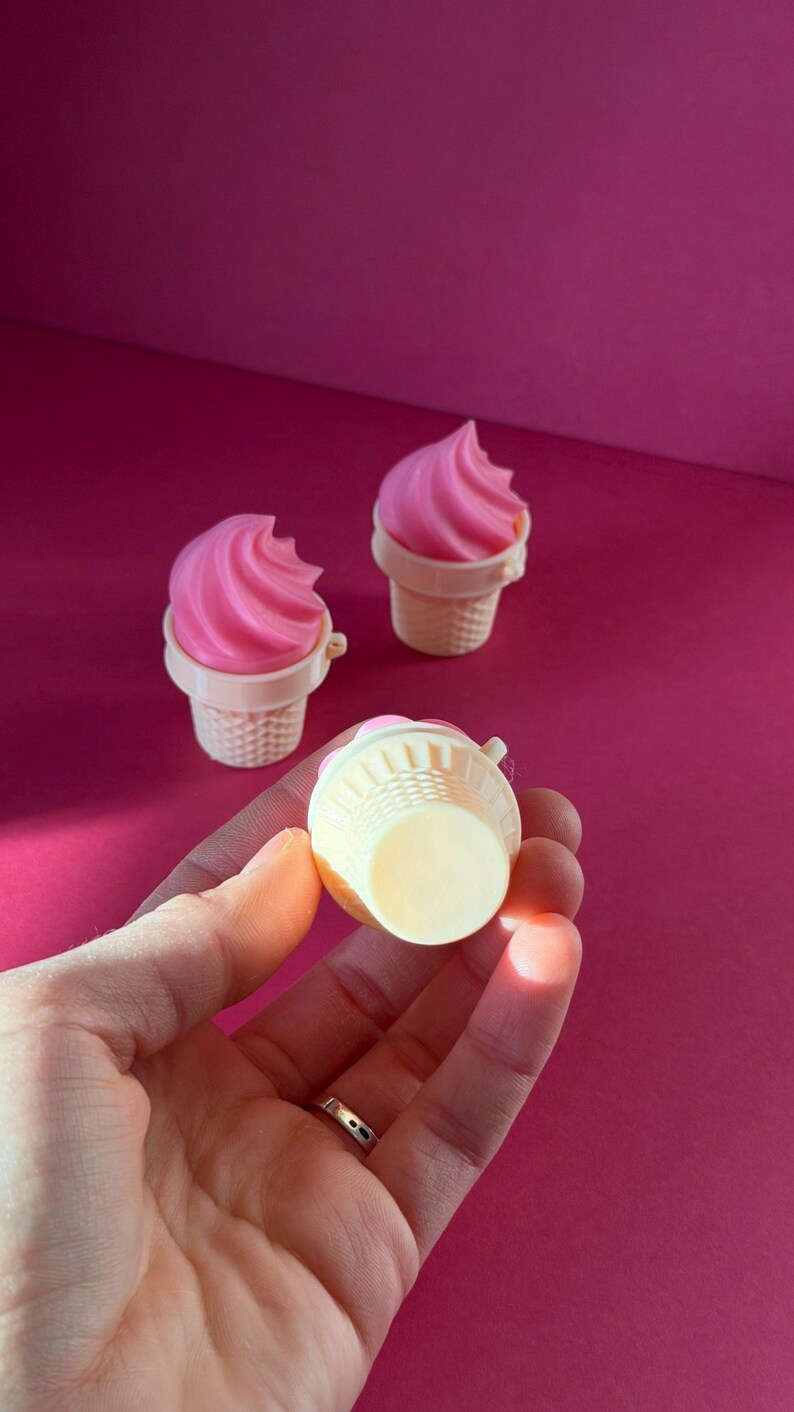 Pink Soft Serve Ice Cream Cone Fidget Clicker • Sensory Stress Relief ...