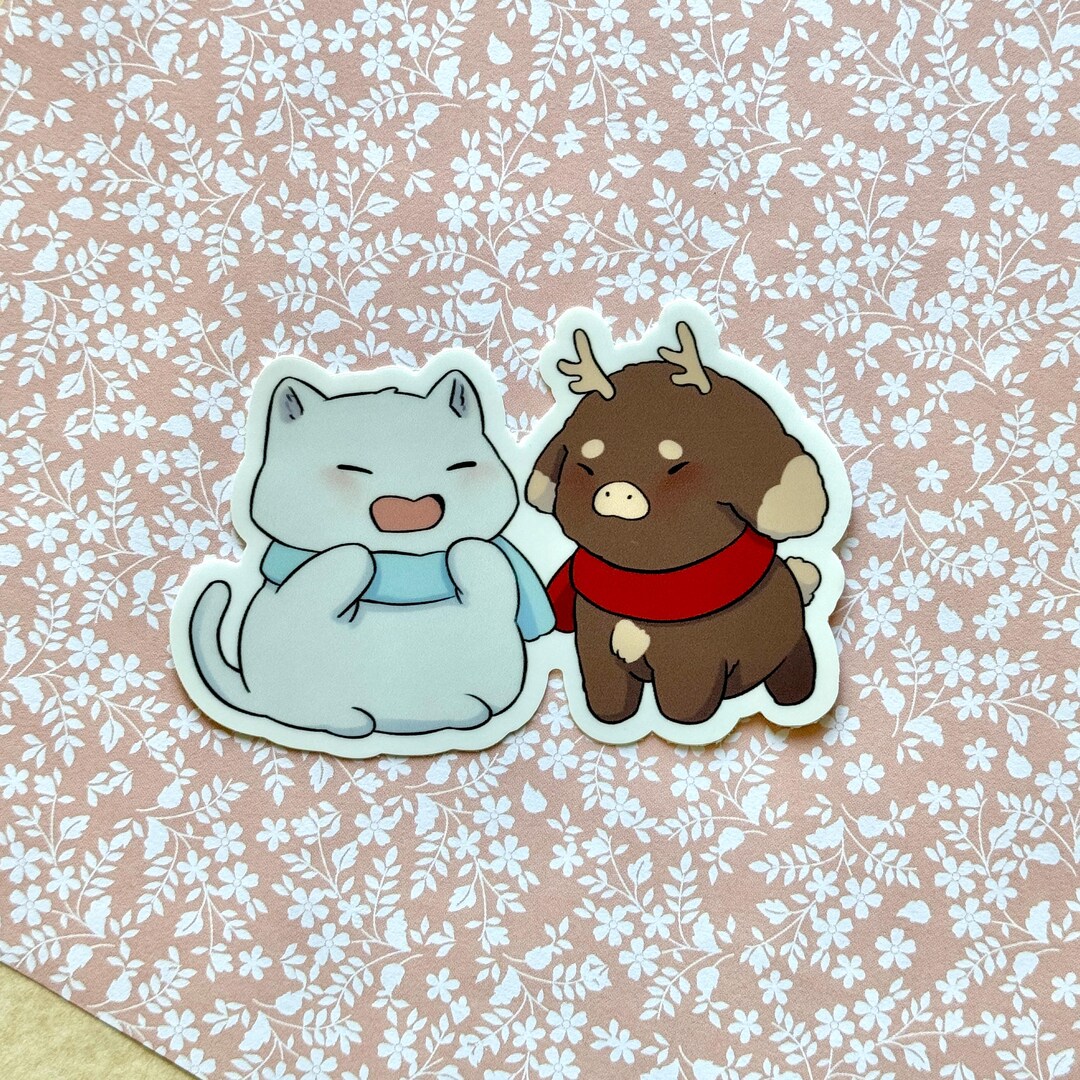 Cute Winter Animal Friends Sticker | Holiday Vinyl Decal - Etsy