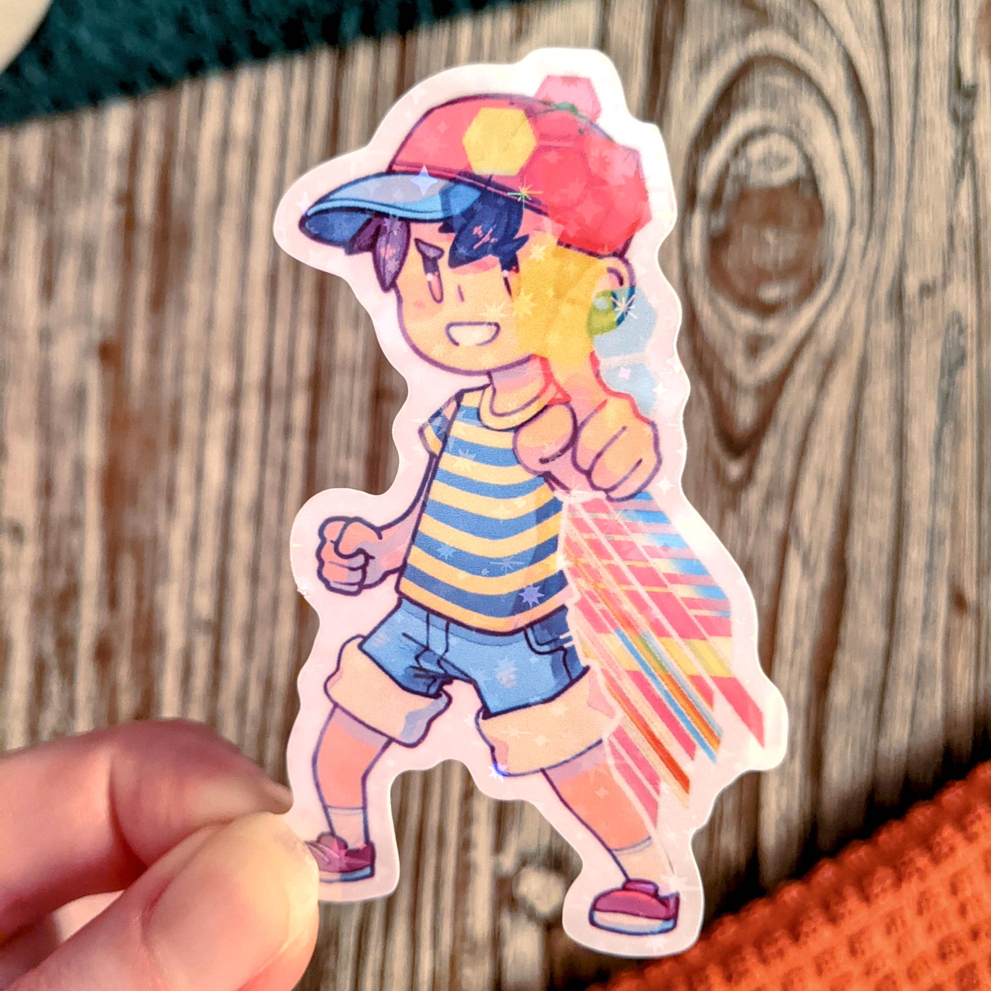 Earthbound Mother Fan Art Stickers Waterproof Holographic Vinyl Sticker ...