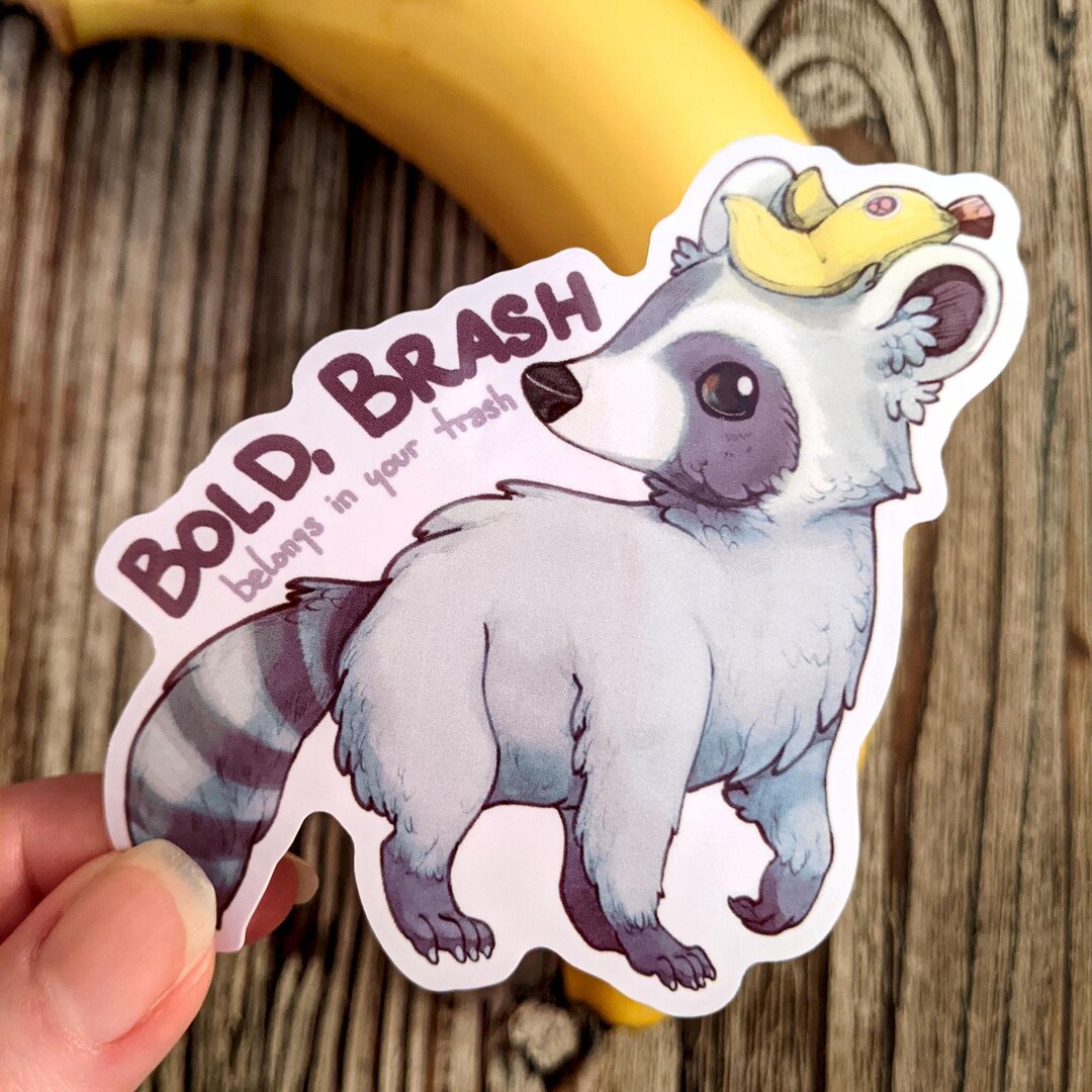 Funny Raccoon Trash Panda Sticker Waterproof Vinyl Sticker Laptop or ...