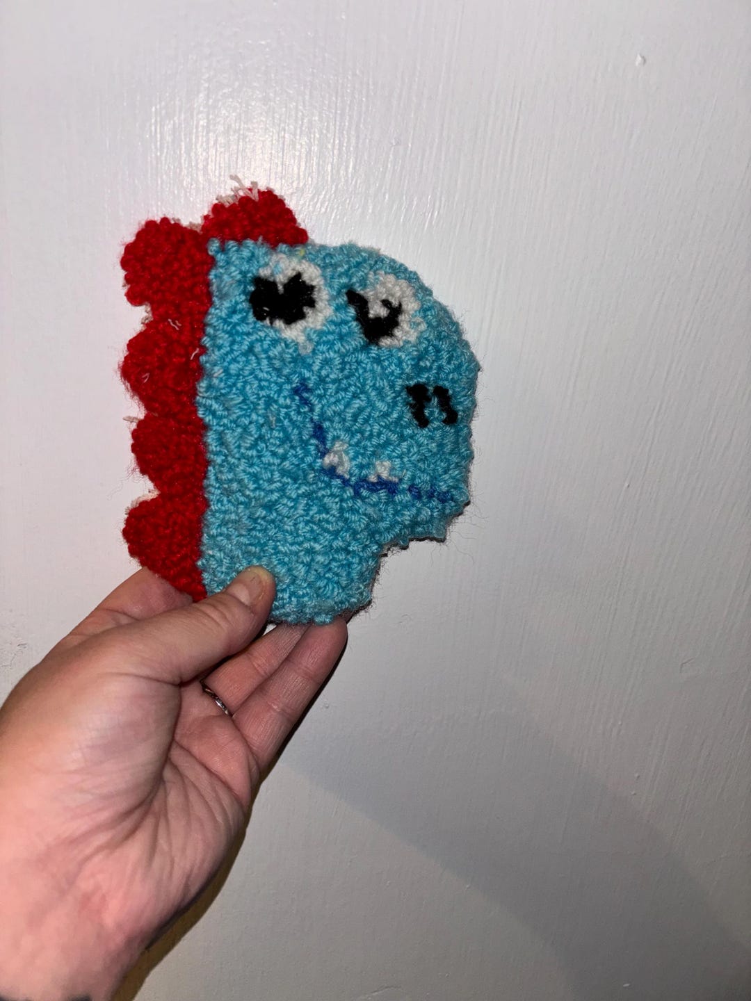 DINOSAUR PUNCH NEEDLE. Cheeky Happy Chappy Can Be Used for Car Coasters ...