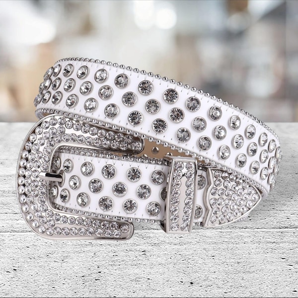 Rhinestone Belt - Etsy