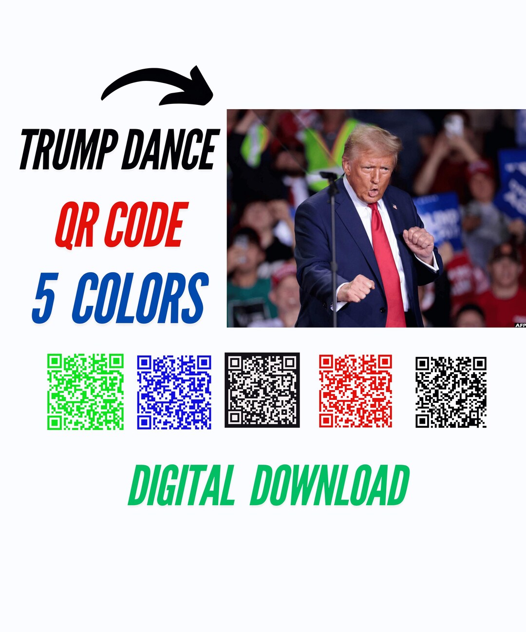Ultimate Trump QR Code Prank Pack png Hilarious MAGA Design, 5 Colors ...