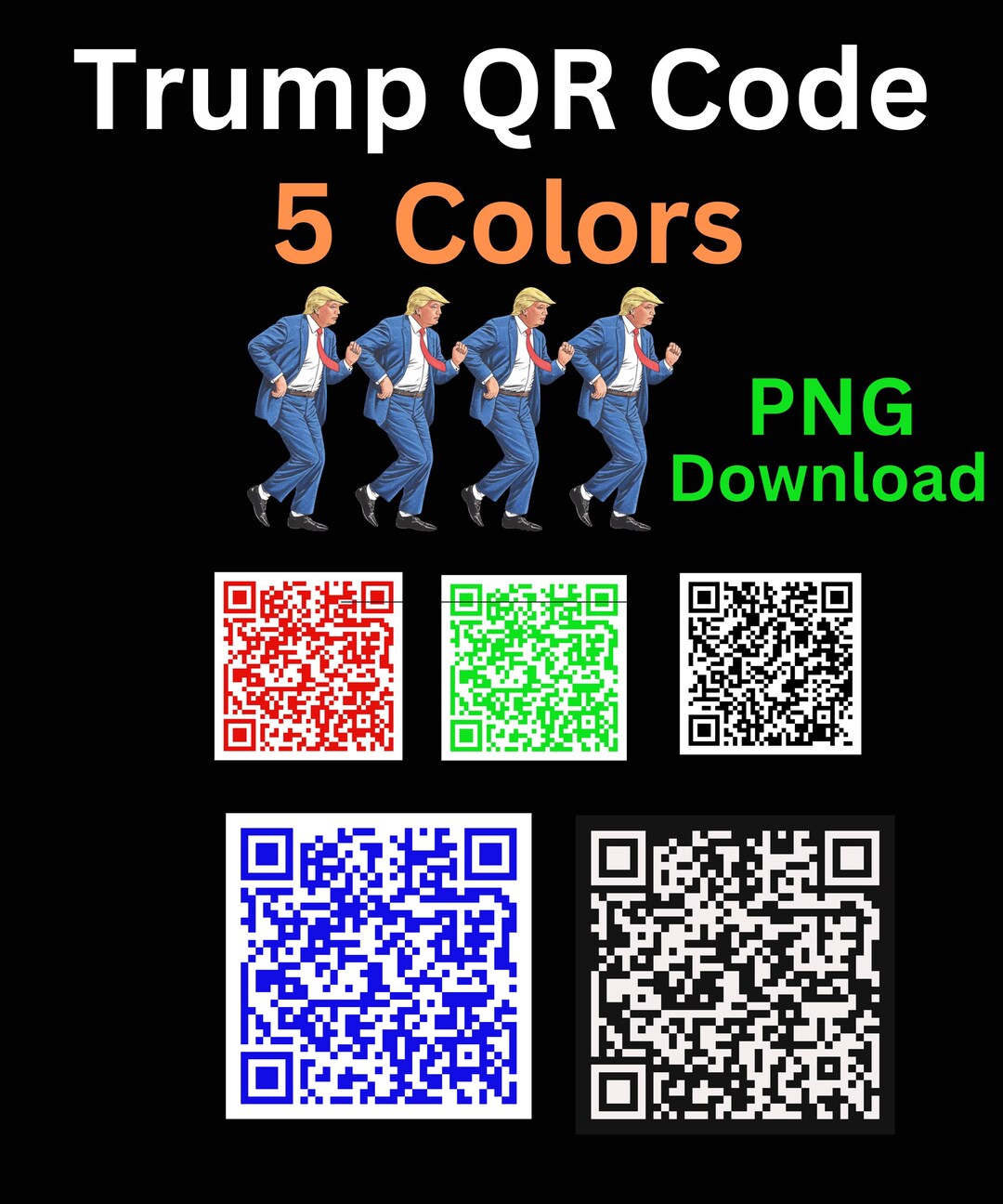 Funny Trump Dance QR Code. Prank Troll. for Shirts, Tees, Sweaters ...