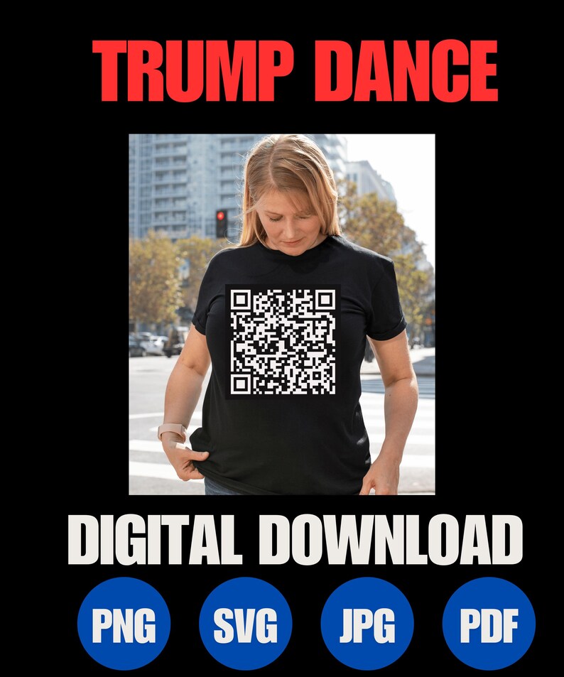 Trump Dance QR Code Png, Viral Trump Dance YMCA, Qr Code Trump Dance ...