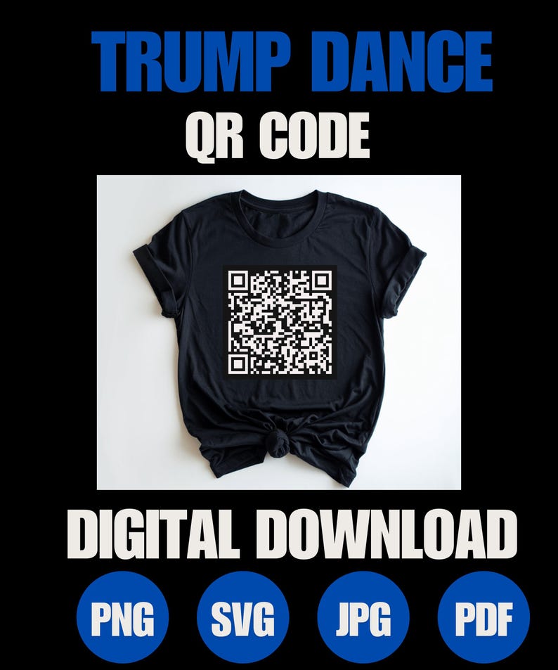 Trump Dance QR Code Png, Viral Trump Dance YMCA, Qr Code Trump Dance ...