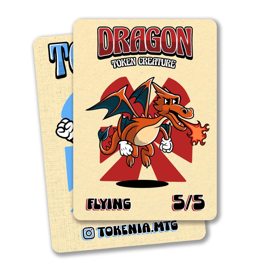 Dragon 5/5 Token - Etsy