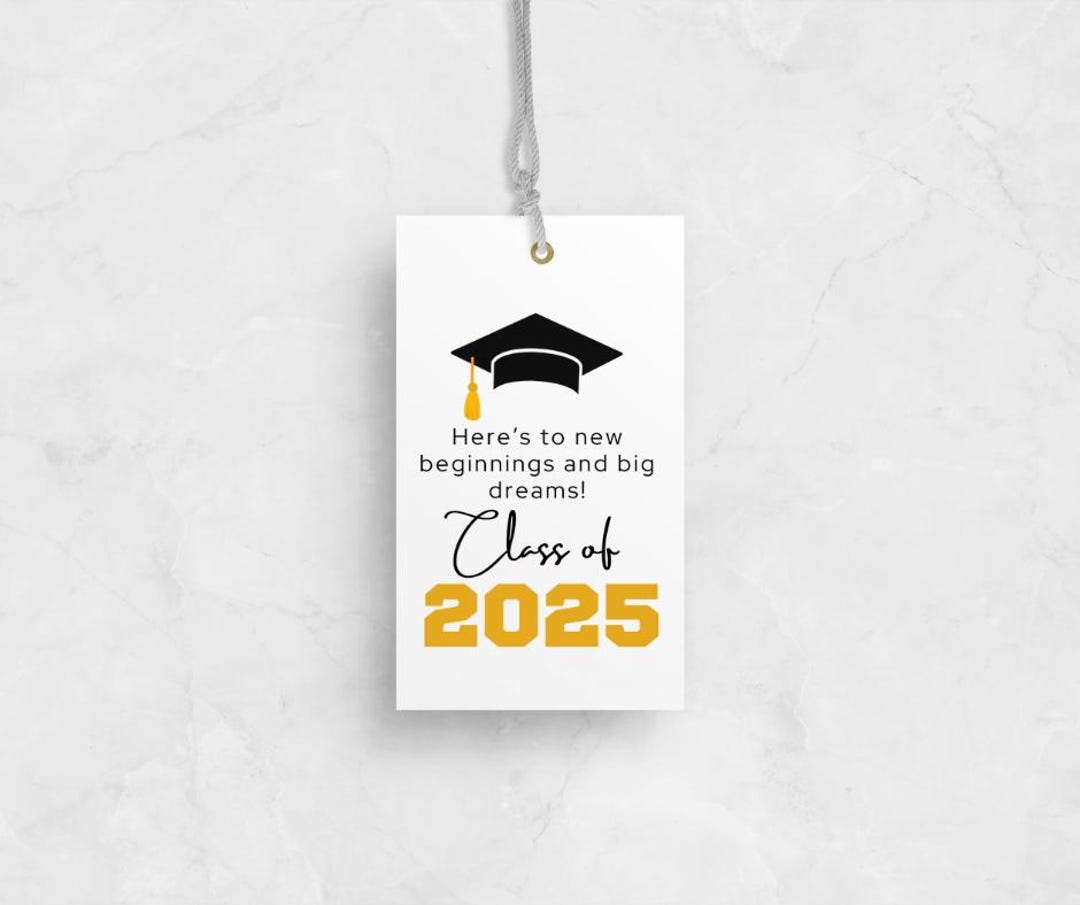 Class of 2025 Graduation Tag • Printable Gift Tag for Grads • New ...