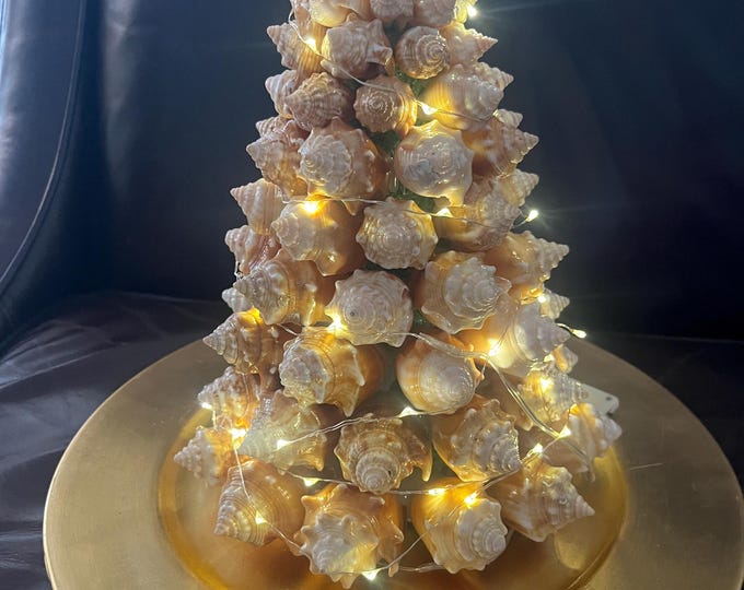 Clam Shell & Seaglass Free Standing Tree~aqua Green - Etsy