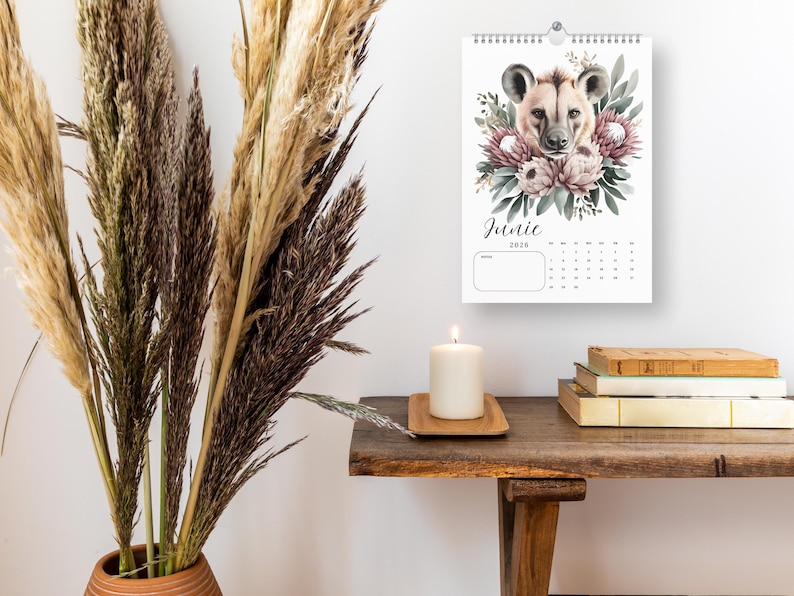 Afrikaanse Safari 2026 A4 Kalender – 13-bladsy Printable PDF | Suid ...