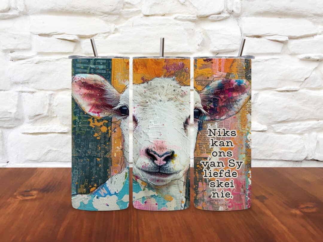 South African Afrikaans Retro Skaap Skinny Tumbler Sublimation Design ...
