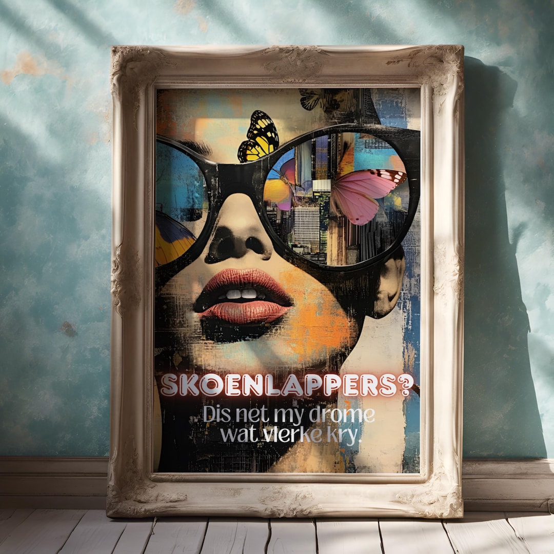Retro Pop Art Poster Afrikaans Skoenlappers - Etsy