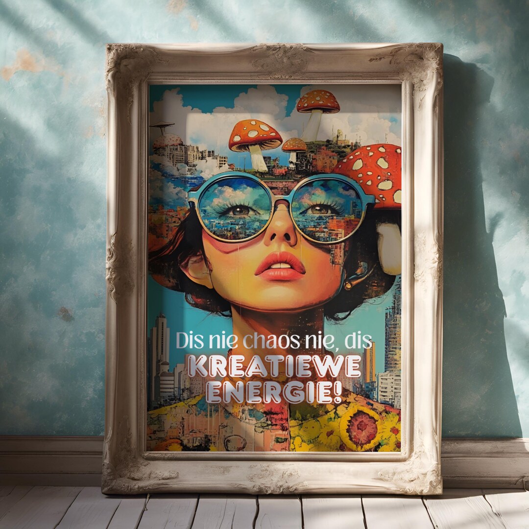 Retro Pop Art Poster Afrikaans Kreatiewe Energie - Etsy