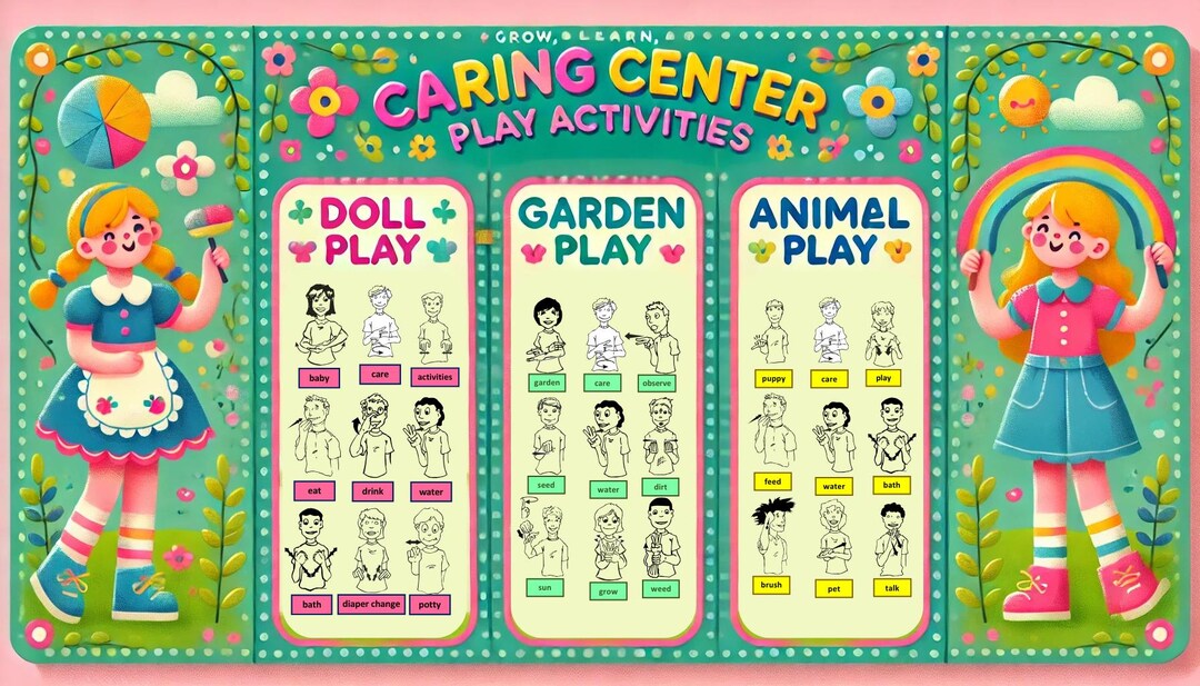 American Sign Language ASL Flash Cards for Kids and Teachers Caring ...