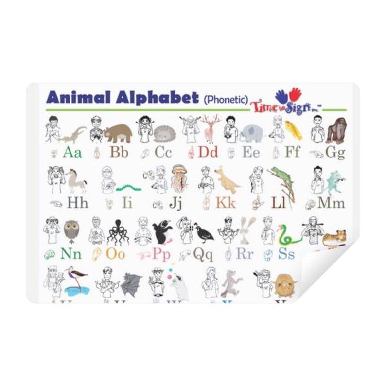 Sign Language (ASL) Learn ABC to Animals Poster DIGITAL Download - Etsy