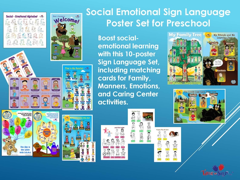 American Sign Language ASL Posters for Kids and Teachers Social ...