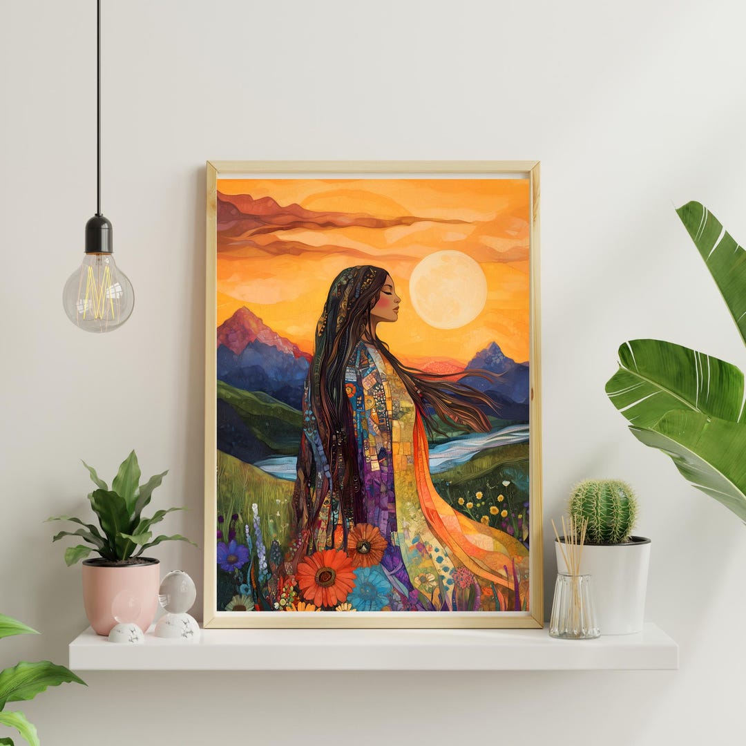 Pachamama Mother Earth, Sacred Feminine Goddess Art, Nature Print ...