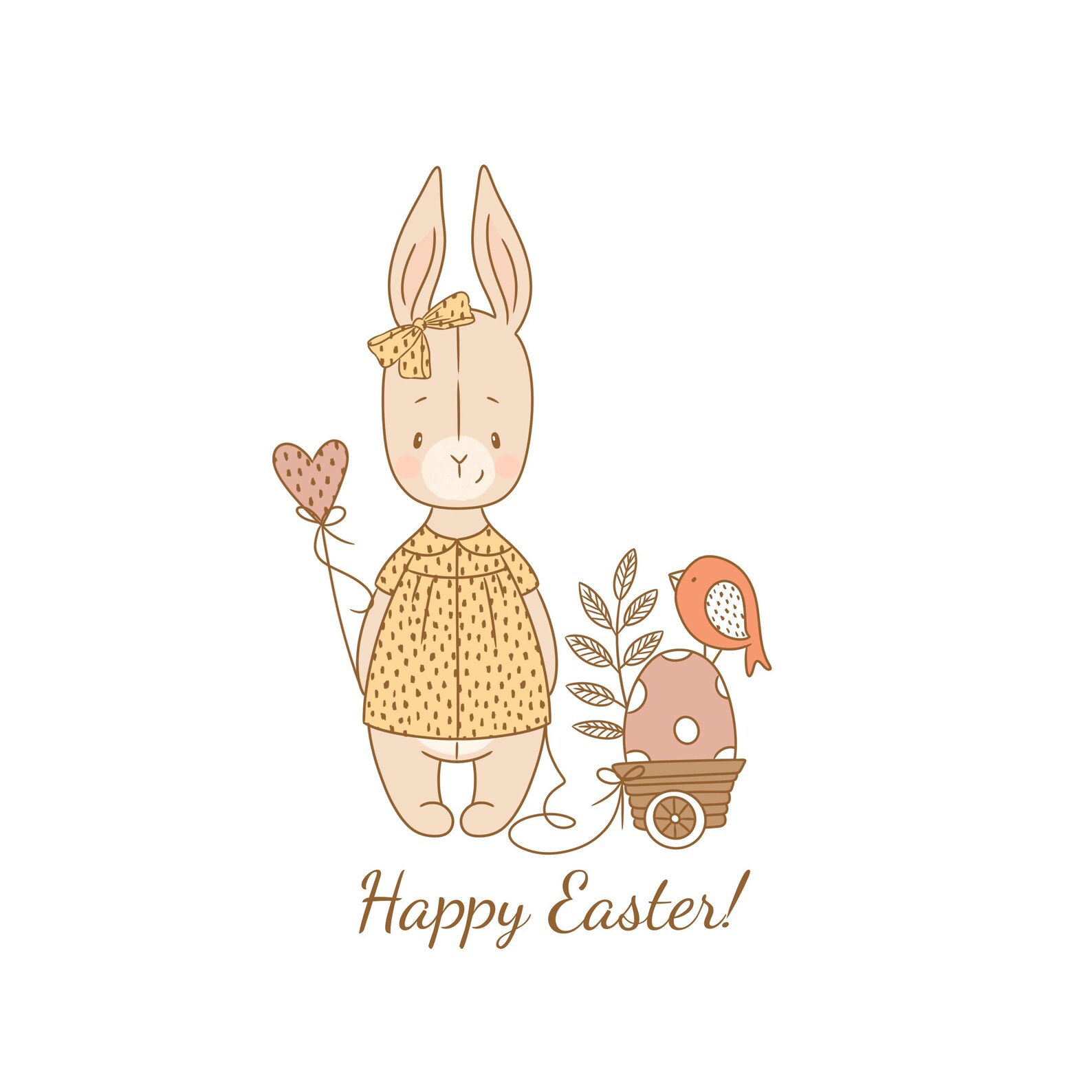 Spring Clipart Bundle – Bunnies, Balloons, Easter Eggs, Hearts, Birds ...