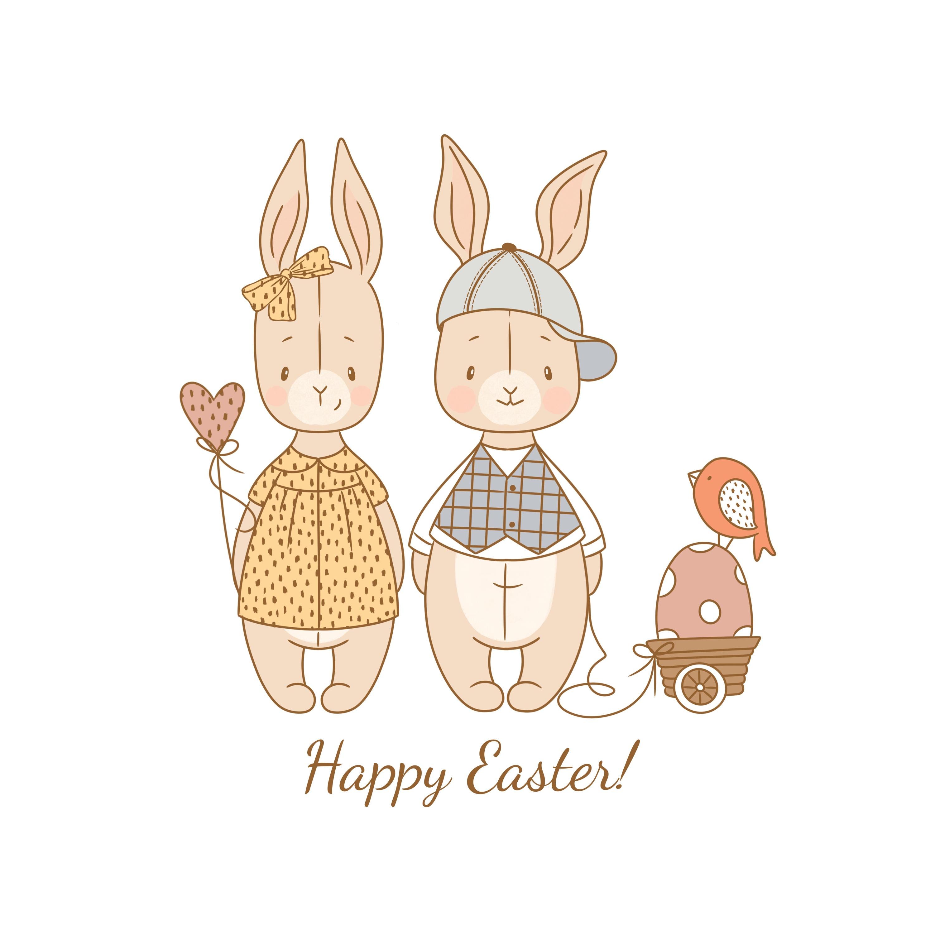 Spring Clipart Bundle – Bunnies, Balloons, Easter Eggs, Hearts, Birds ...