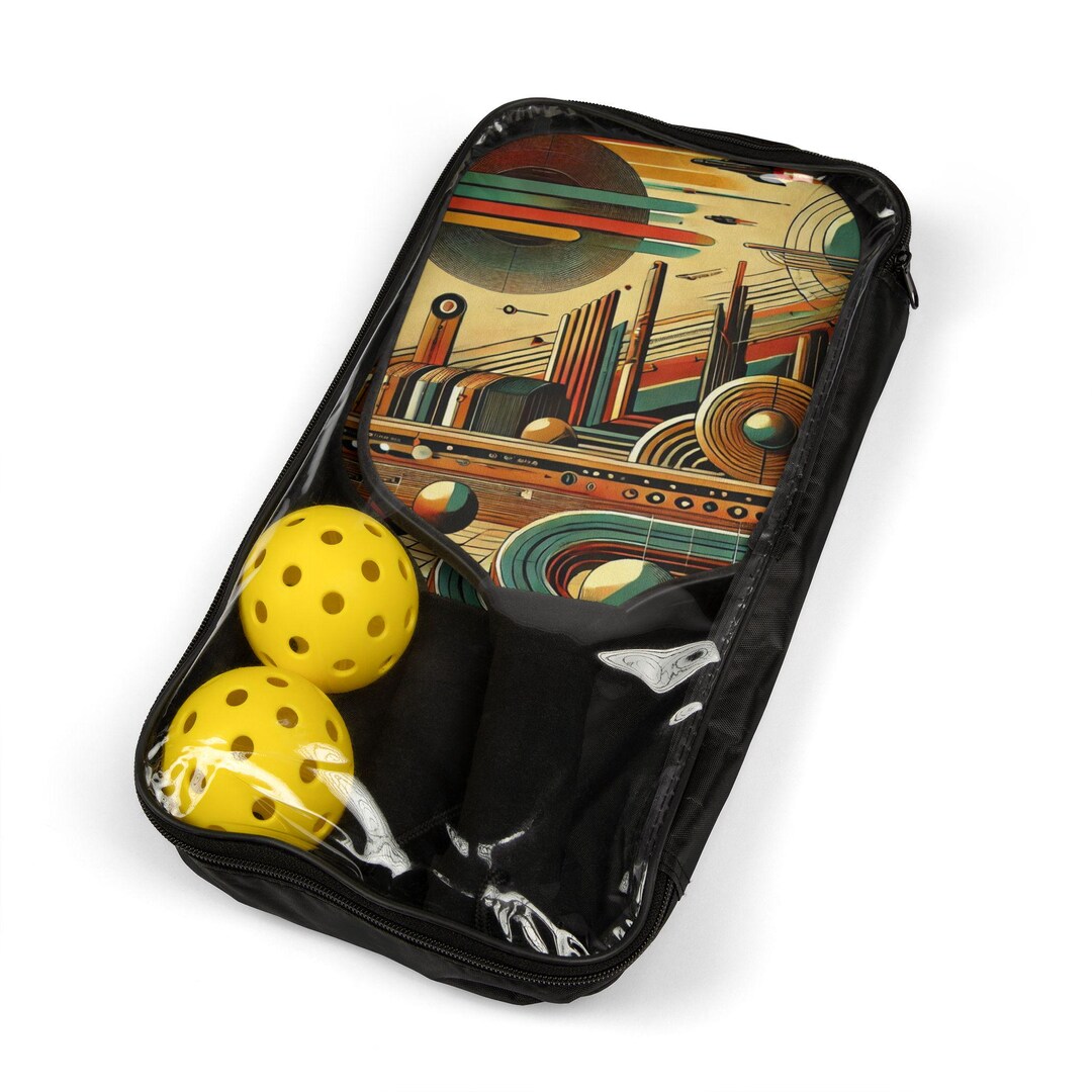 Pickleball Set, Retro Futuristic Pickleball Paddle, Sports Equipment ...