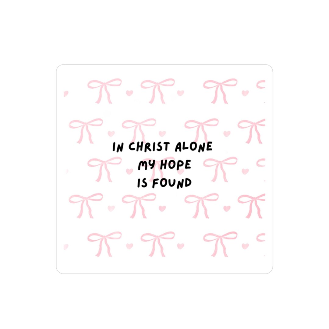 Christ Girly Sticker Bows Vinyl Decal, Religious Faithful Decal, Cute ...
