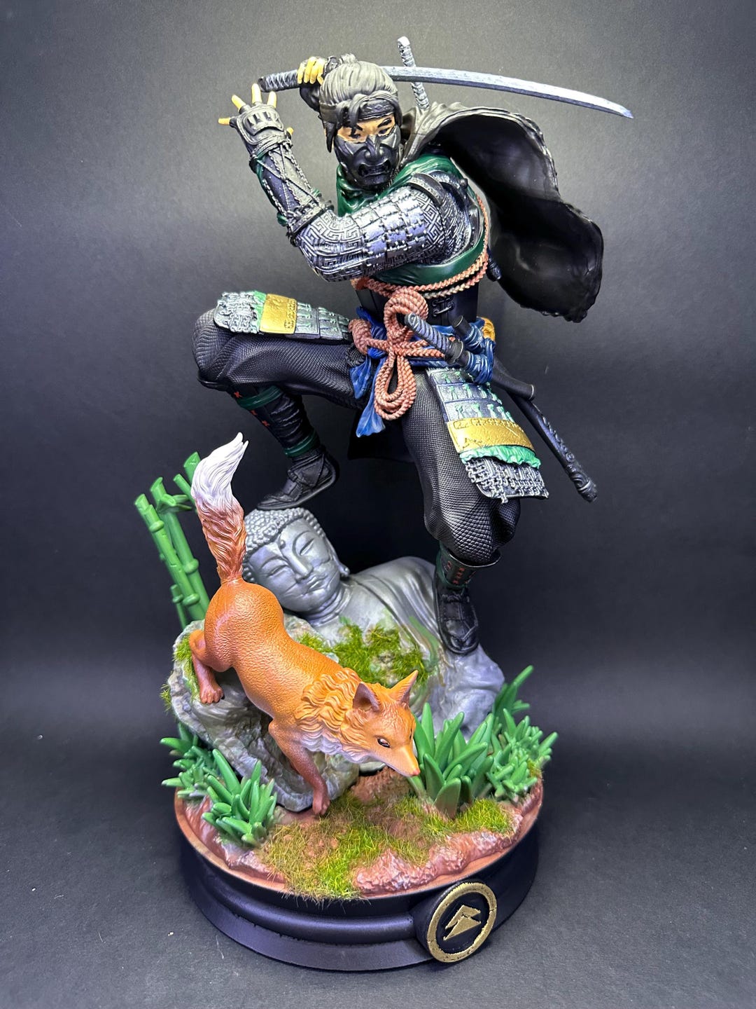 Jin Sakai-ghost of Tsushima 3D Printed and Handpainted Diorama Gamer Gift Gaming Decor Jin Sakai ...