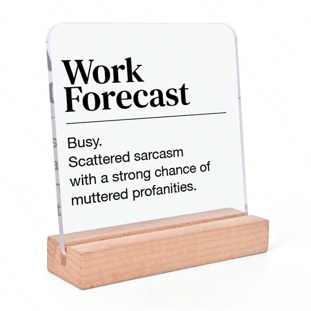 Funny Coworker Acrylic Plaque - Office Desk Decor, Keepsake Gift for ...