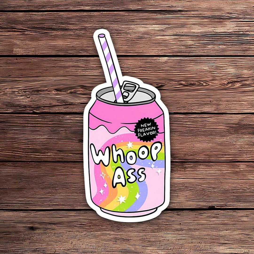 Whoop Ass Sticker - Trendy Motivational Vinyl Decal for Laptops, Water ...