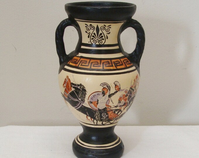 Vintage Ancient Greek Pottery Vase Replica - Etsy