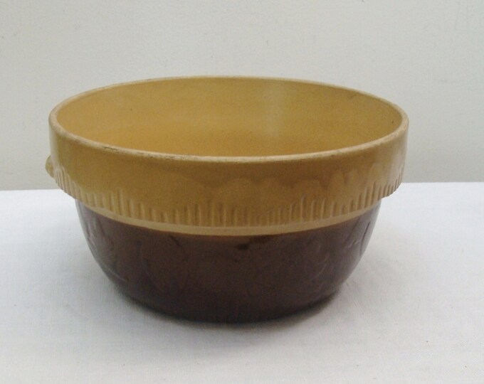 Vintage Stoneware Brown Leaf Bowl Cook-rite Cookware - Etsy